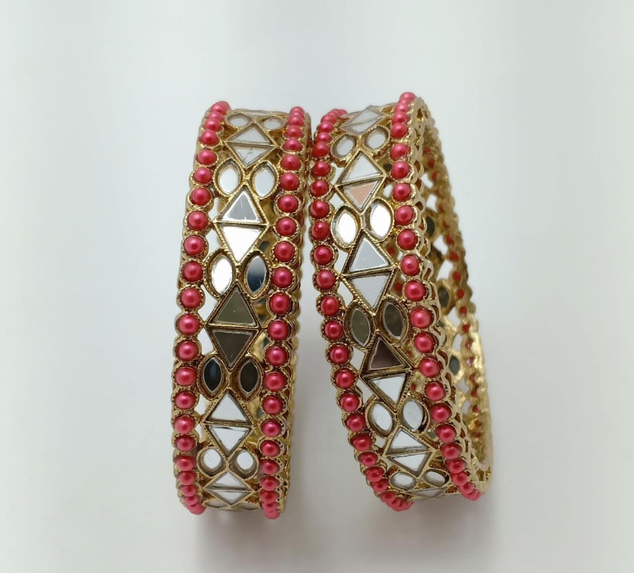 (9-18-BR11) Mirror Kada in Pair – Sakhi Boutique