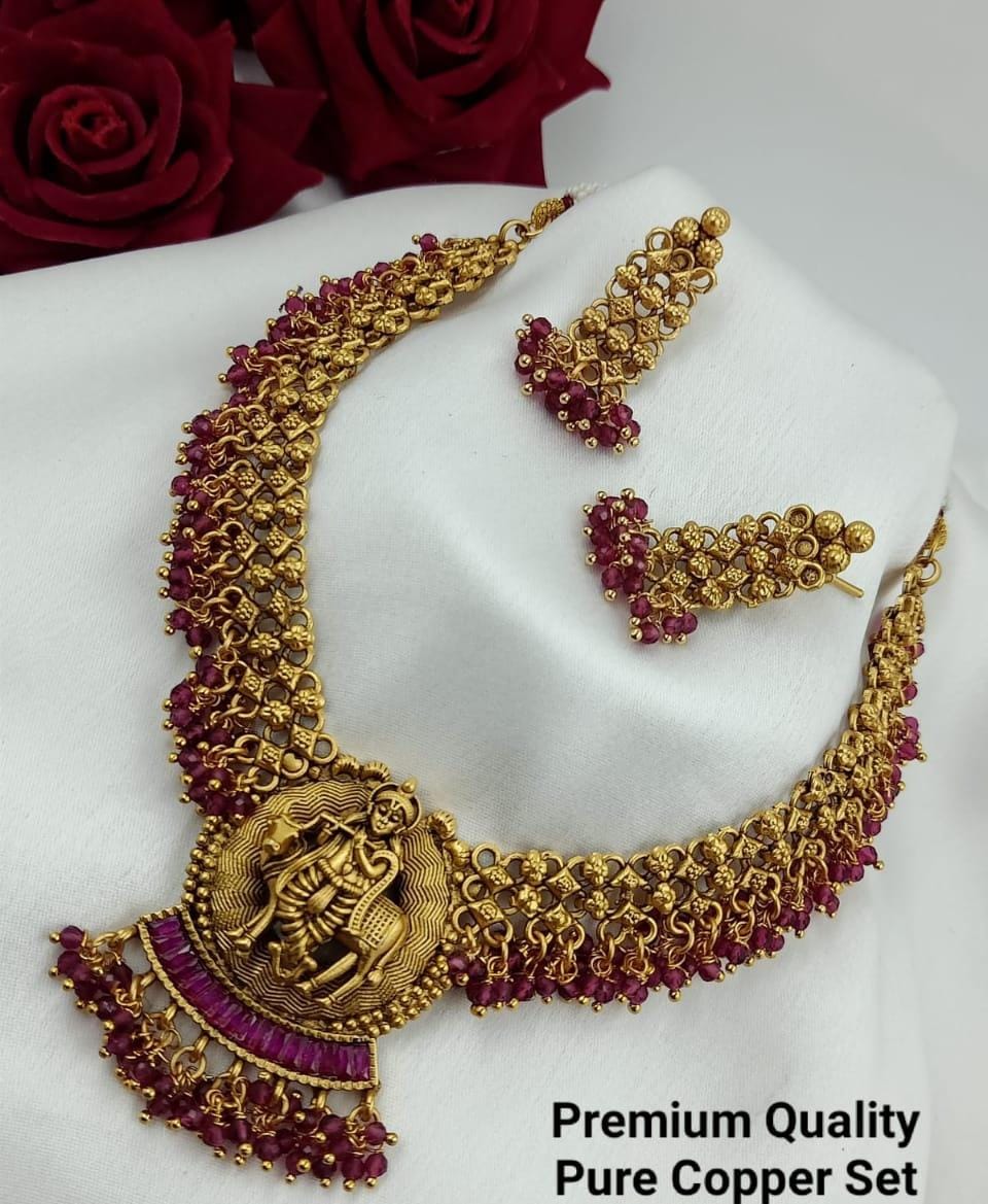 (7-18-NS46) Exclusive Handmade Lord Krishna Necklace – Sakhi Boutique