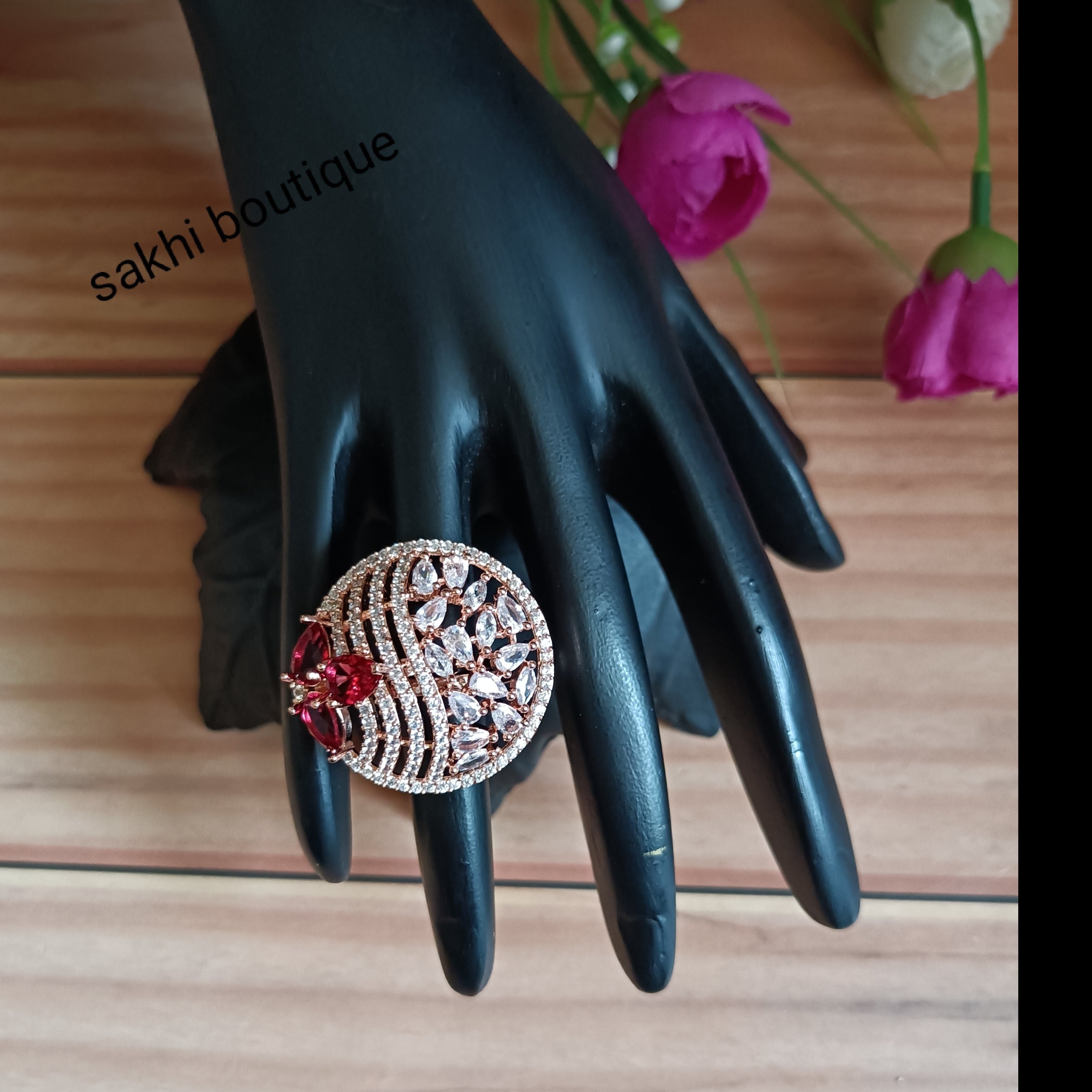 (5-33-FR7) AD Finger Rings – Sakhi Boutique